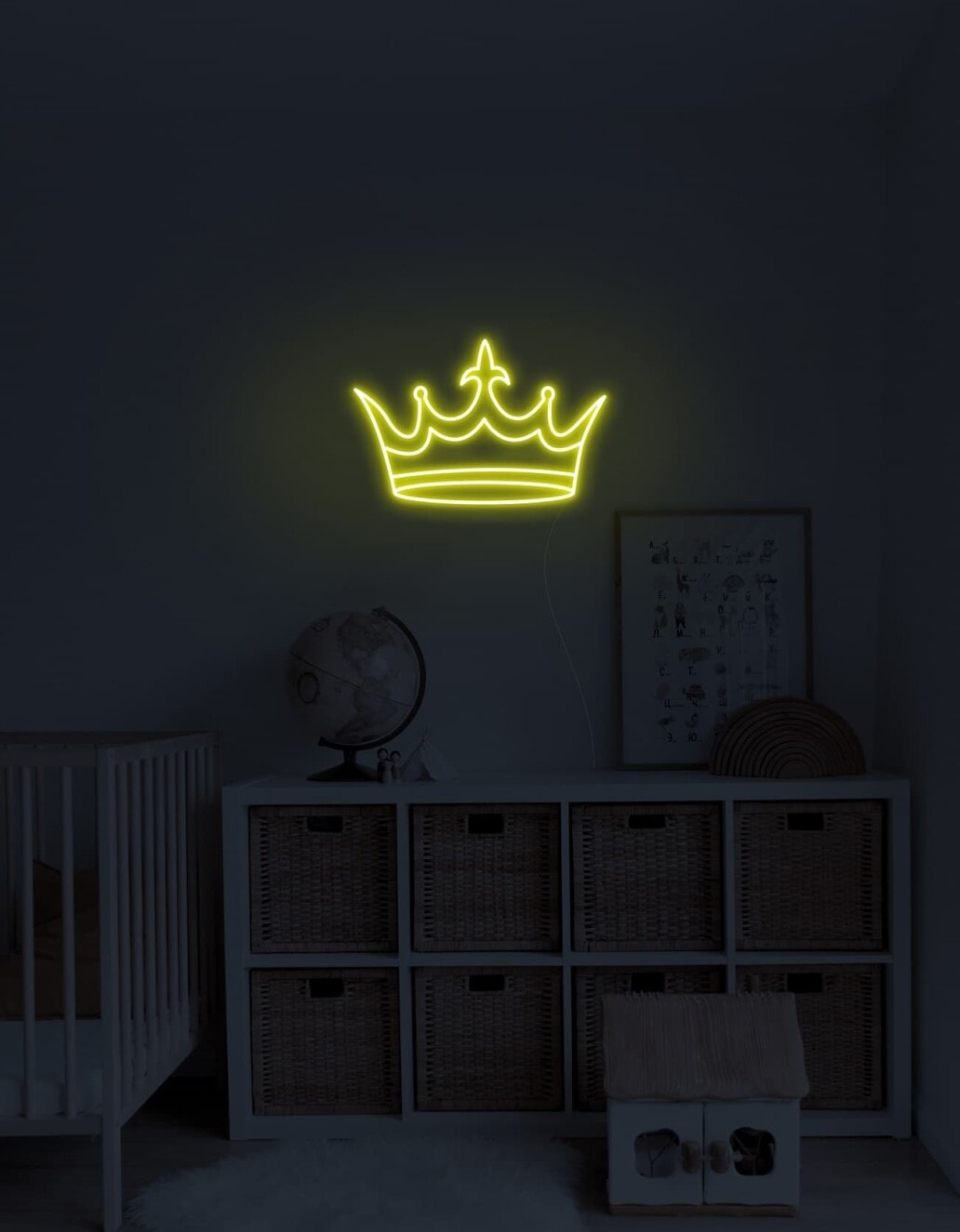Golden Crown Neon Sign - Unique and Royal Style - Echo Neon Studio