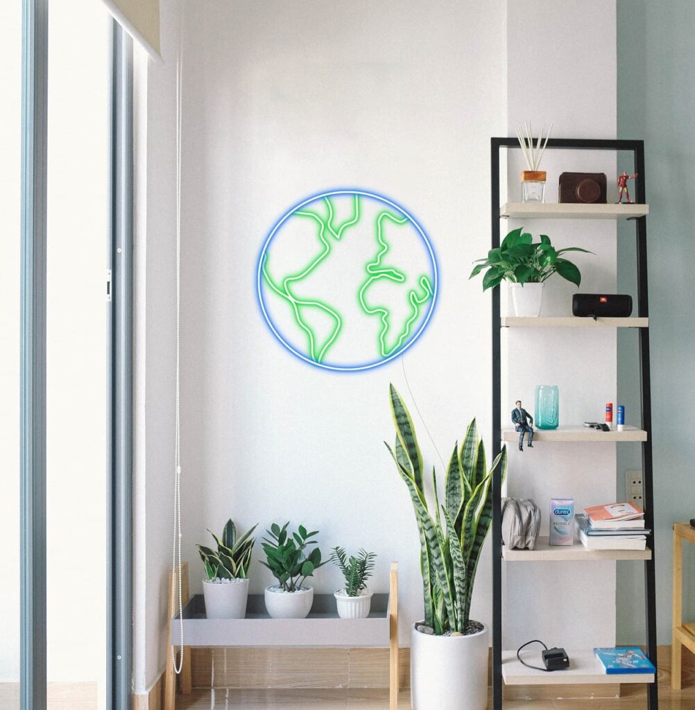 The Planet Earth Neon Sign – Best For Schools - Echo Neon Studio