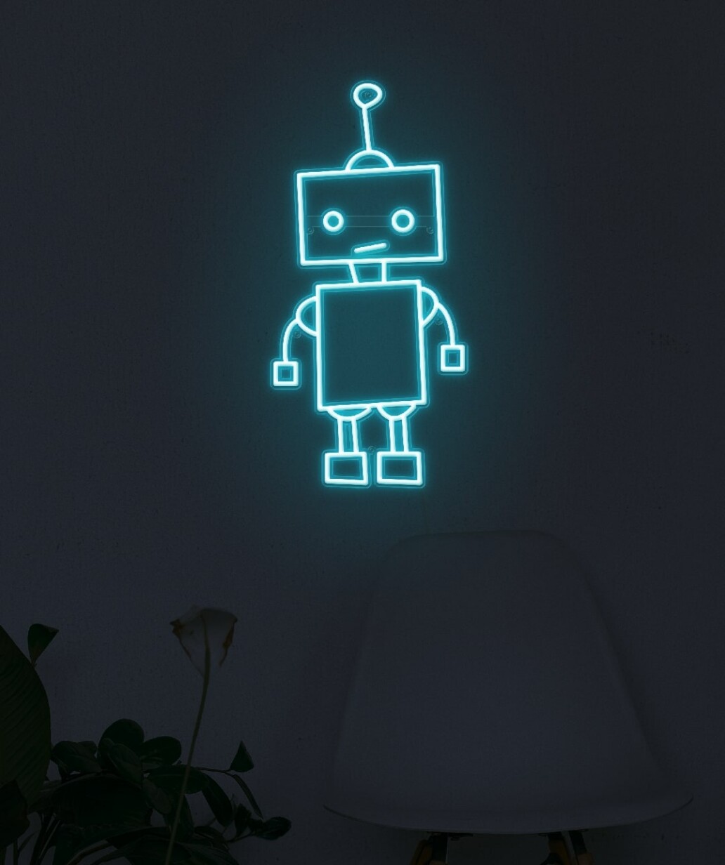 Mini Robot Neon Sign | Echo Neon #1 LED Neon Sign Brand