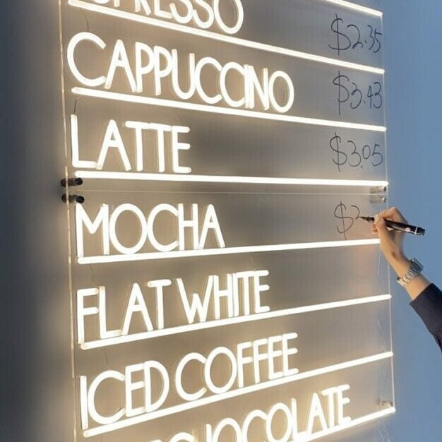 Coffee Menu Neon Sign | Echo Neon #1 LED Neon Sign Brand