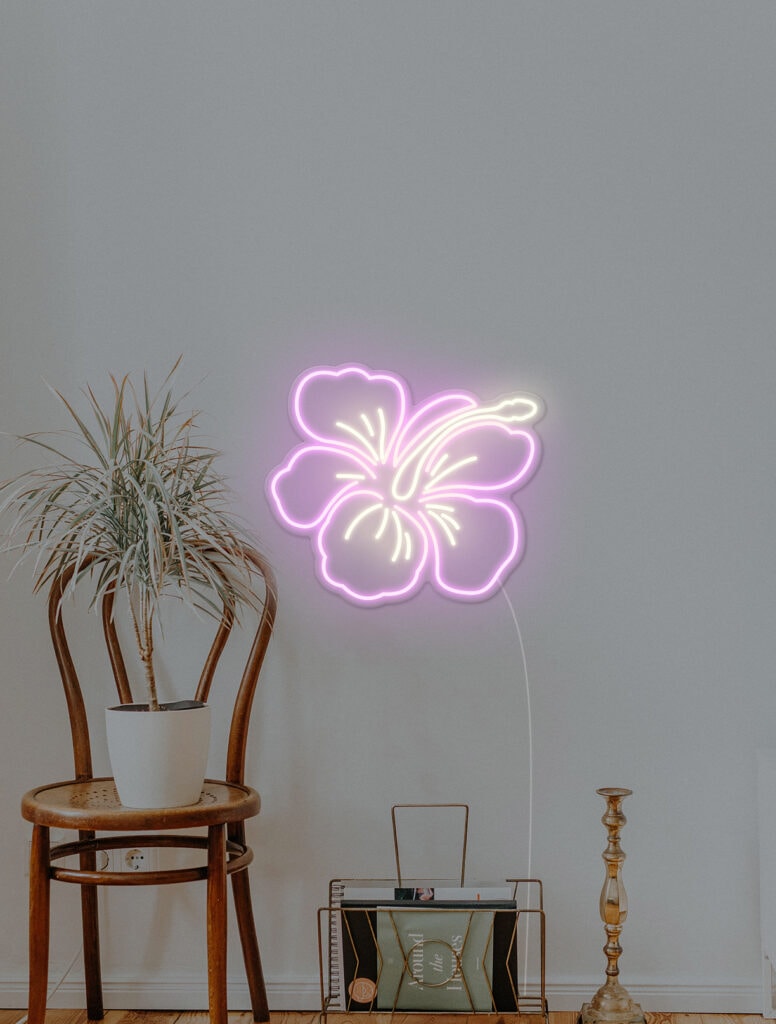 Hibiscus Flower LED Neon Light Sign | Echo Neon